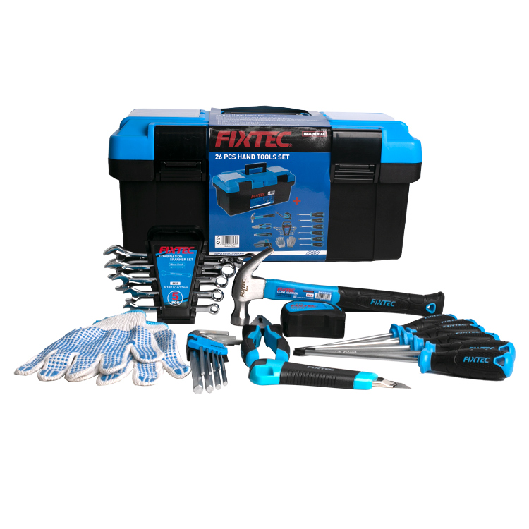 26-Piece manual tool set heavy-duty plastic tool box